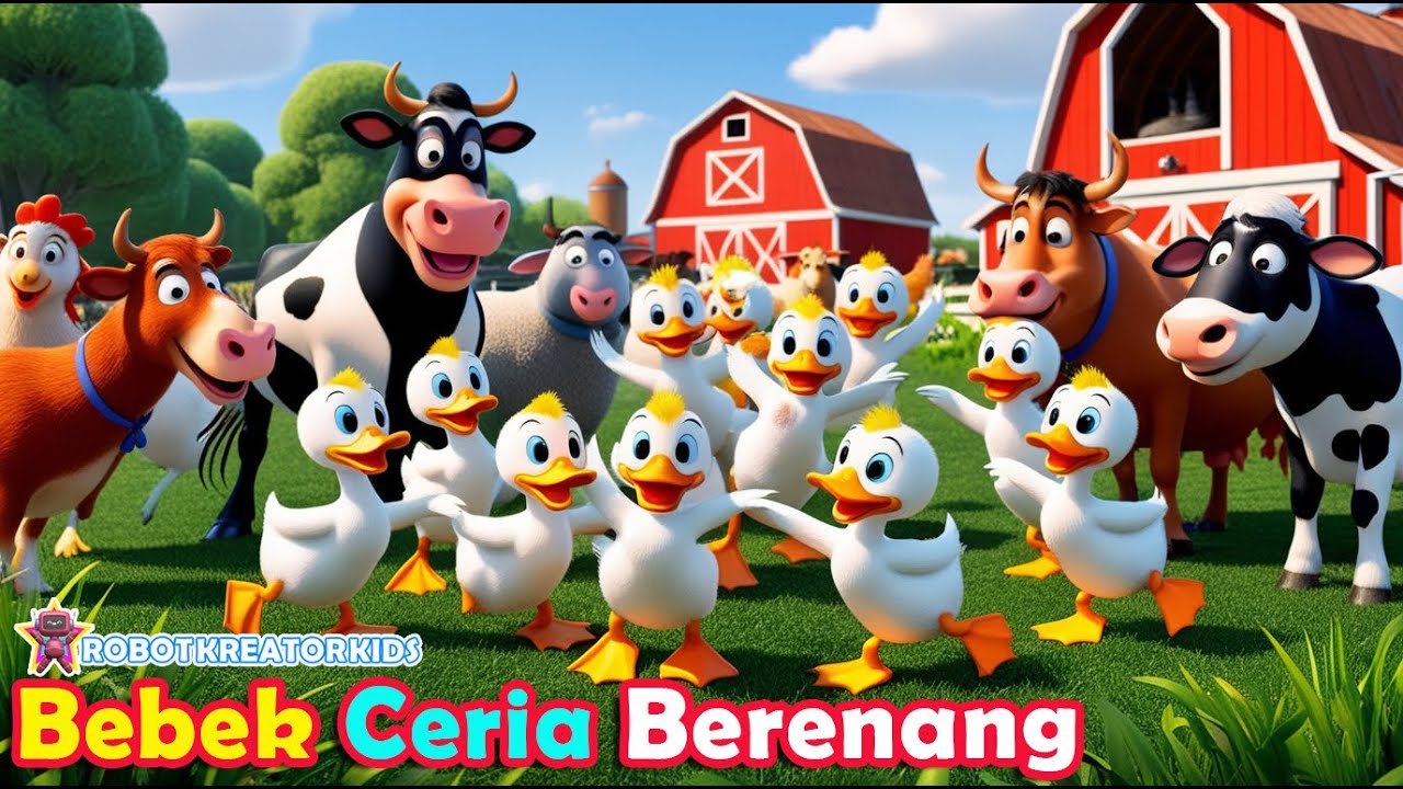LAGU ANAK BEBEK CERIA BERENANG |LAGU ANAK BALITA INDONESIA | LAGU ...