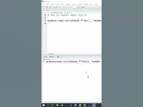 Import dataset into R programming using R studio - YouTube