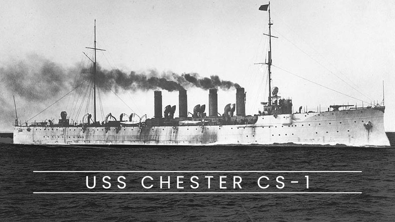 USS Chester CS-1 (Scout Cruiser) - YouTube