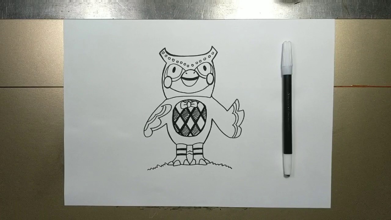 How to draw BLATHERS ANIMAL CROSSING Characters - Nintendo Amiibo - YouTube