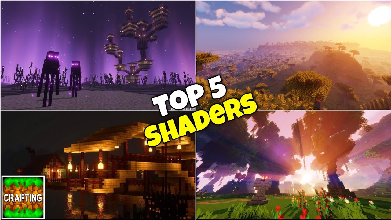 Top 5 No Lag Minecraft PE Shaders For Crafting And Building - YouTube
