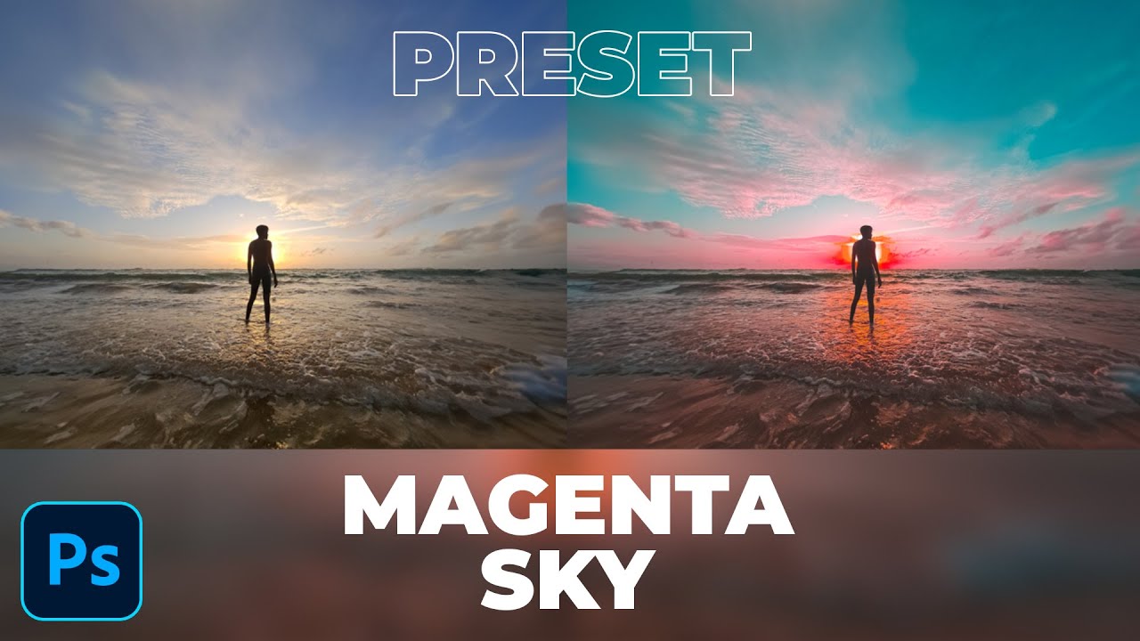 Magenta Sky Preset - Magenta sky color grading tutorial with Camera RAW ...