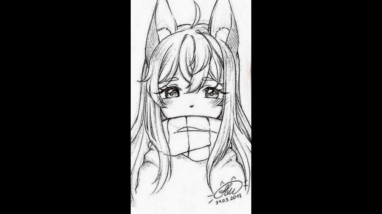 How To Draw Anime Neko Girldraw With Anku Youtube