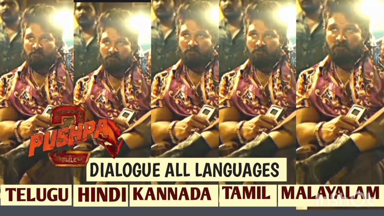 pushpa 2 dialogue | In 5 languages |pushpa 2 dialogue all languages ...