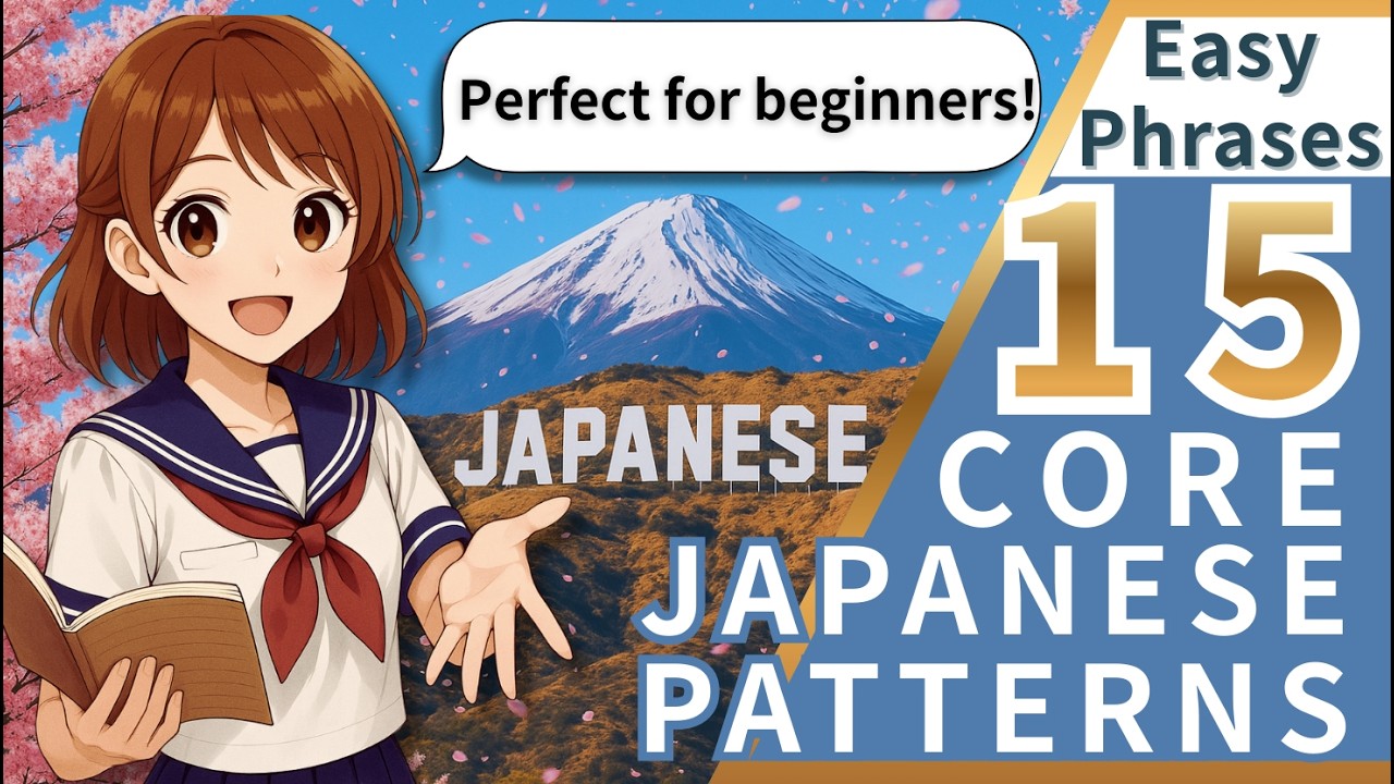 15 Core Japanese Patterns｜75 Easy Phrases for Beginners - YouTube