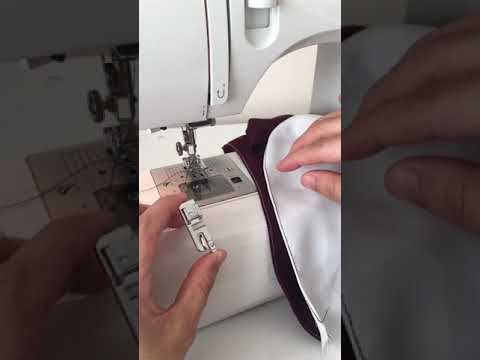 Kıvırma ayağı ile şifon ve krep kumaşların kenar kıvırması ✂️