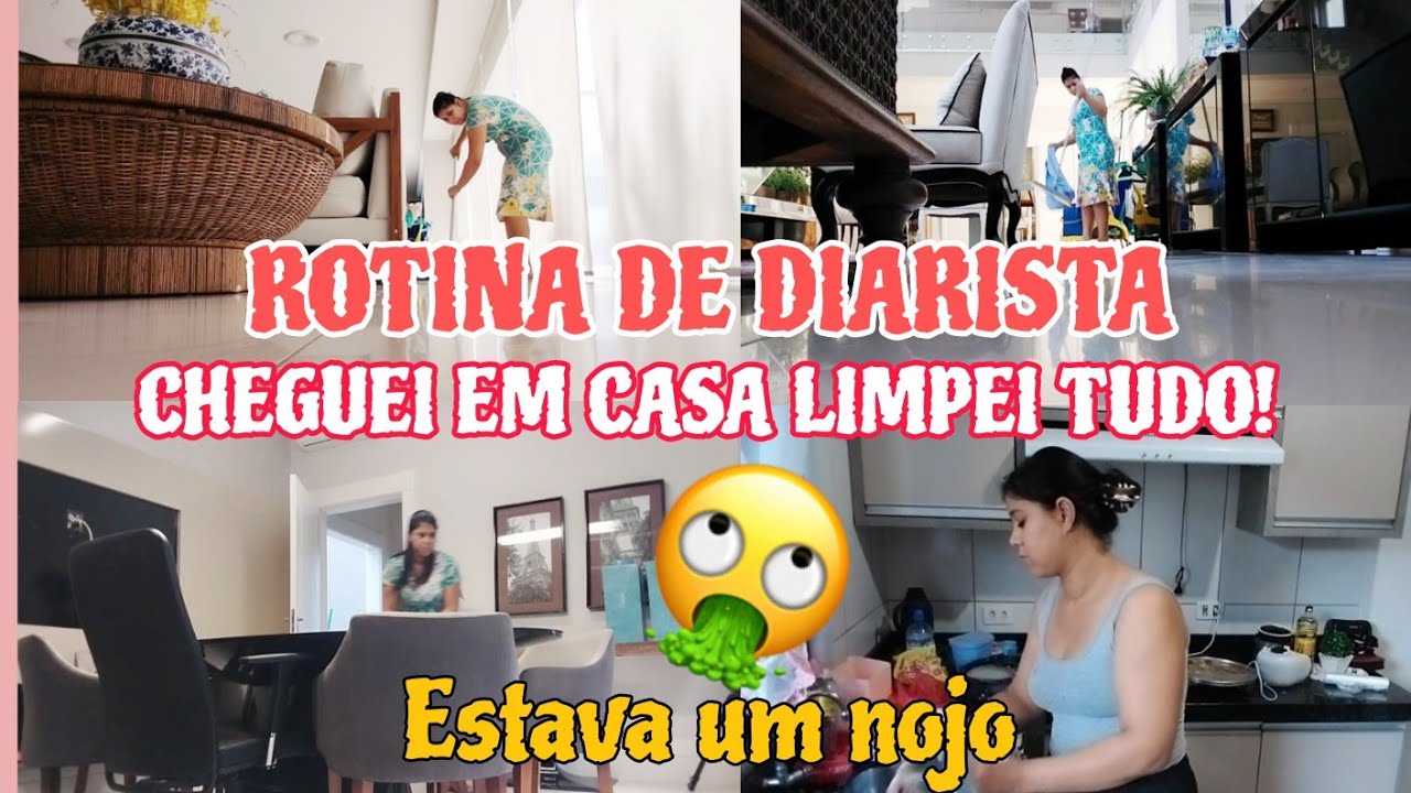 VLOG DO MEU DIA | FUI FAZER DIÁRIA | CHEGUEI EM CASA E LIMPEI TUDO 😅 ...