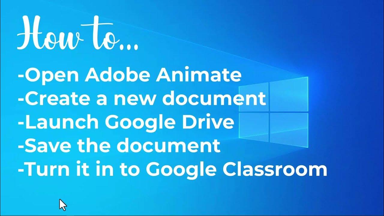 How to Open, Create, & Save an Adobe Animate Document - YouTube