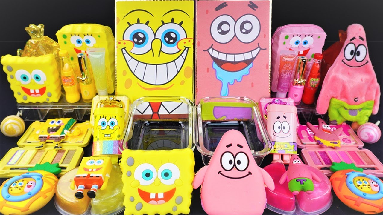 spongebob vs patrick star Slime Mixing Random things into slime #ASMR # ...