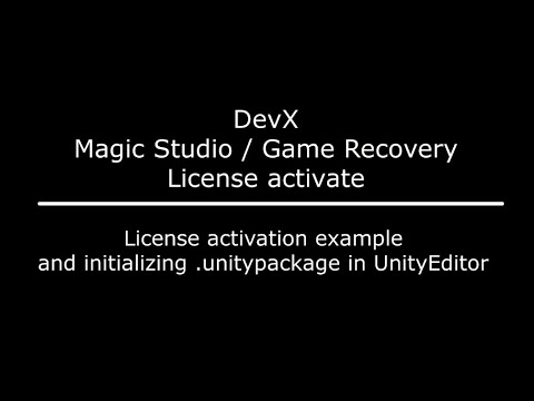 How to activate license for DevX MagicStudio/GameRecovery - YouTube