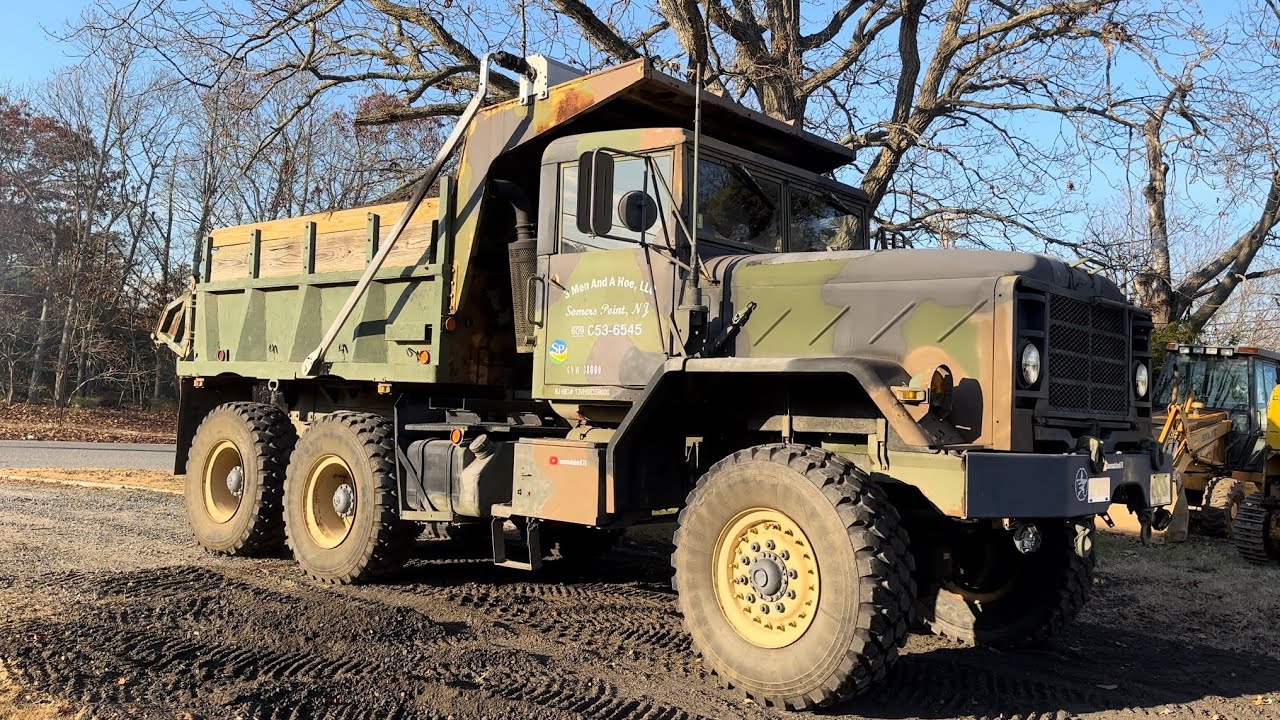 Delivering Dirt with the 5 Ton Army Surplus Dump Truck - YouTube