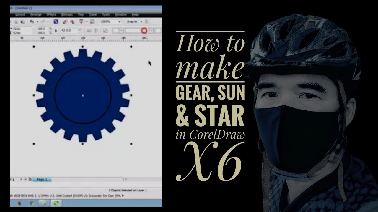 How to make GEAR, SUN and STAR in CorelDraw X6 - YouTube