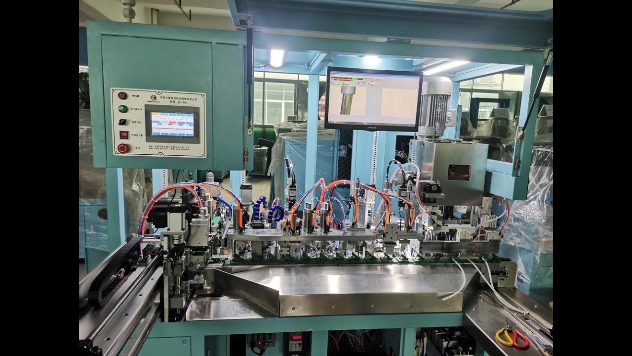 Wecon HMI & PLC & Servo using in AC three-plug power cord automatic ...