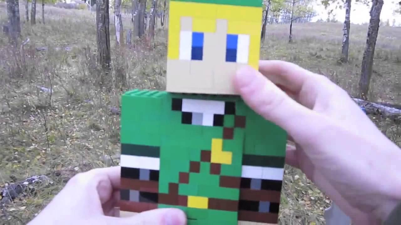 Minecraft lego Zelda Link skin figure - YouTube