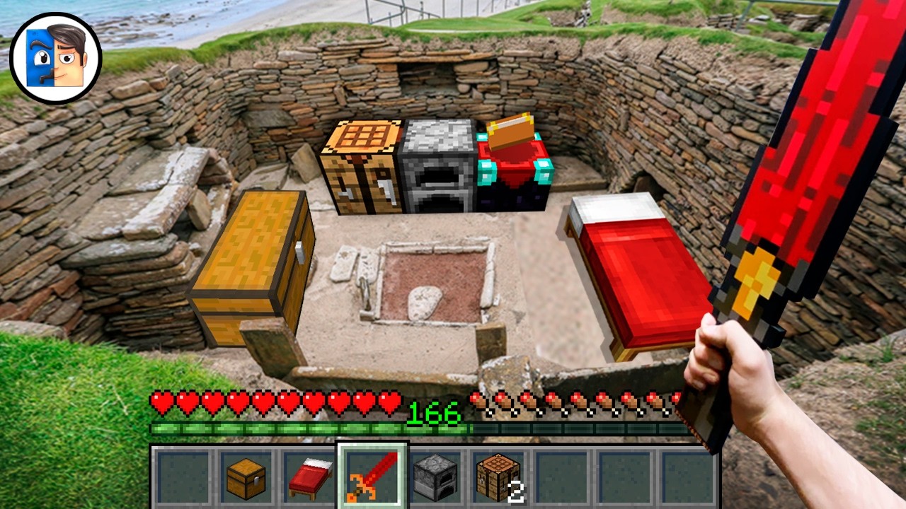 Minecraft RTX in Real Life FIRST STEVE BASE in Realistic Minecraft ...