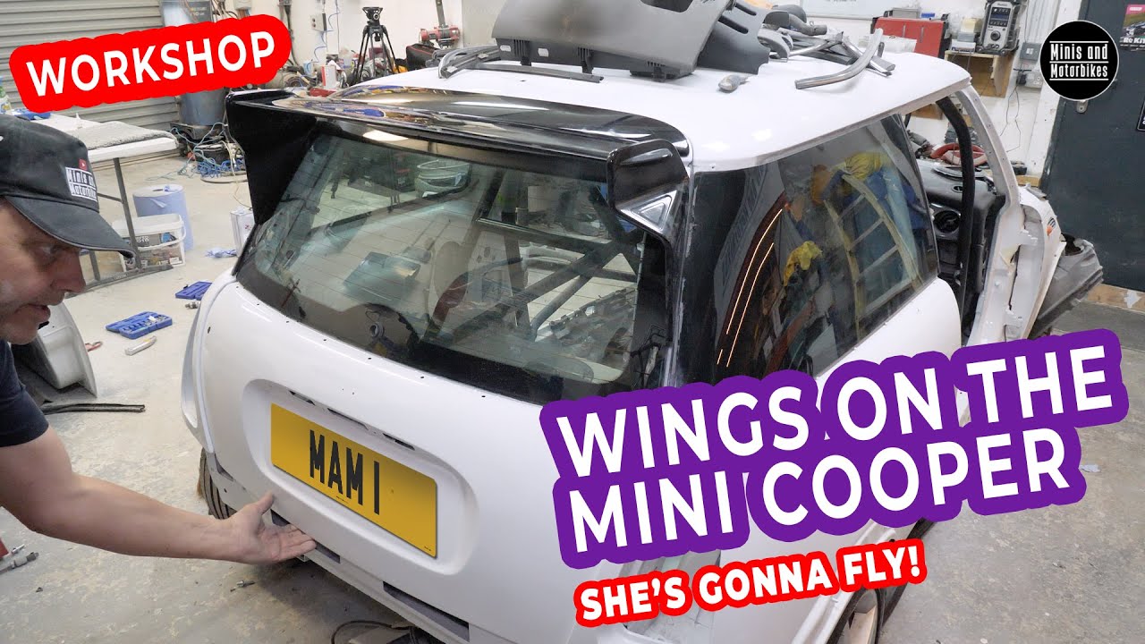 Getting The Rear Wings on a Mini Cooper Race Car - She's Gonna Fly ...