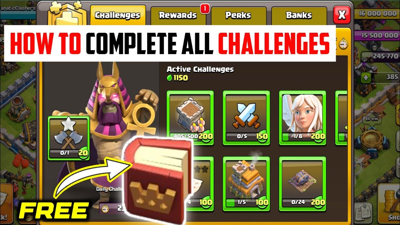 How to Complete Active Challenges in Coc | How to Complete Active ...