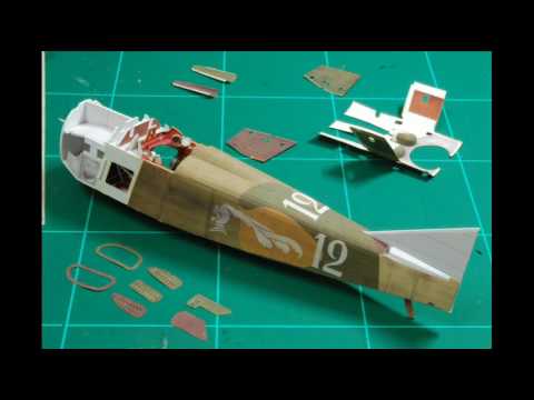 spad XIII paper model step by step - YouTube