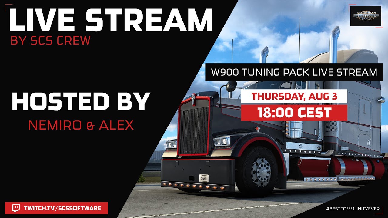 ATS - W900 Tuning Pack DLC Release Live Stream (Recording) - YouTube