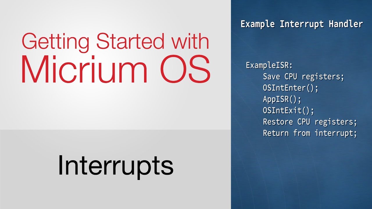Kernel Scheduling: Getting Started with Micrium OS #5 - YouTube