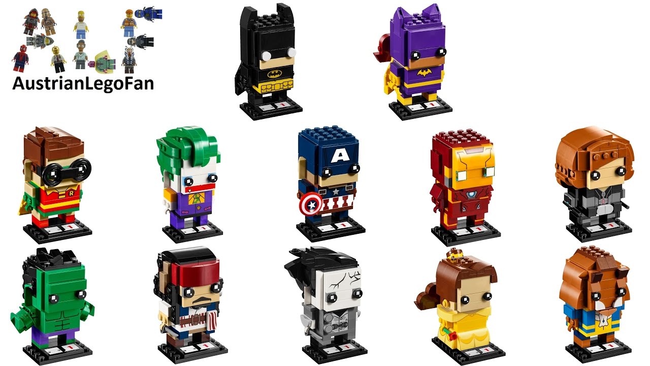 All Lego Brickheadz 2017 Complete Collection - Lego Speed Build Review ...