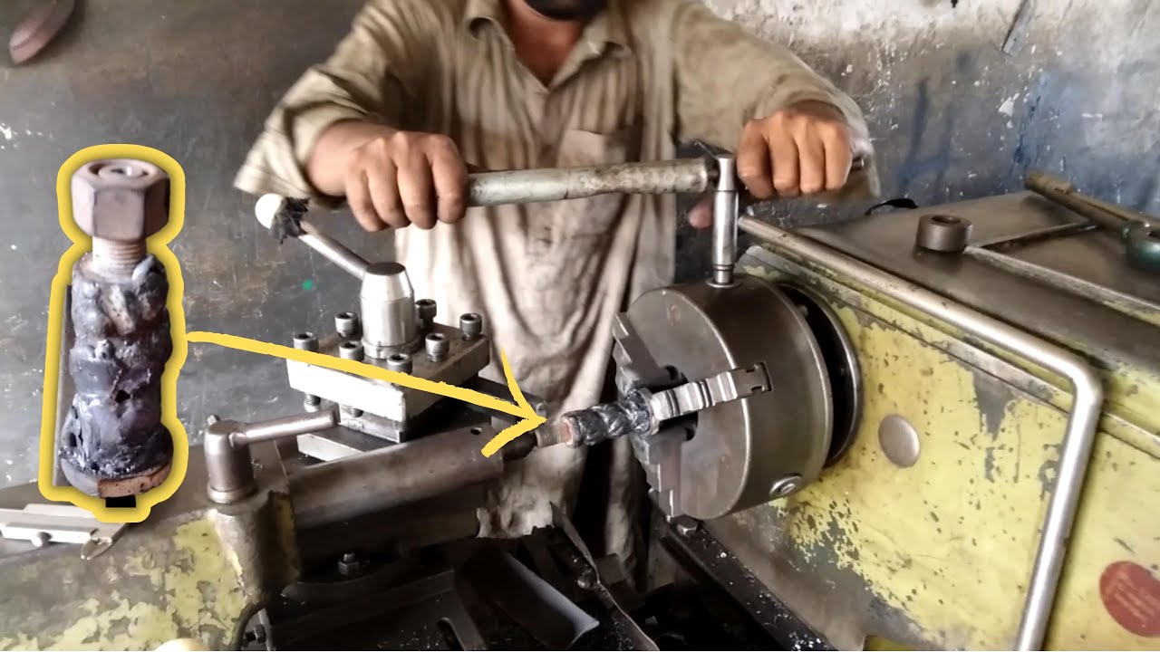 Cylinder Pin Repairing on Lathe Machine | Pakistani Truck Parts ...
