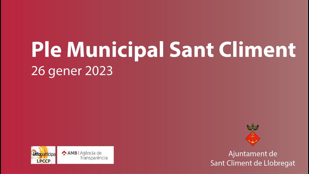 Ple Municipal Ordinari, 26 de gener de 2023 - YouTube