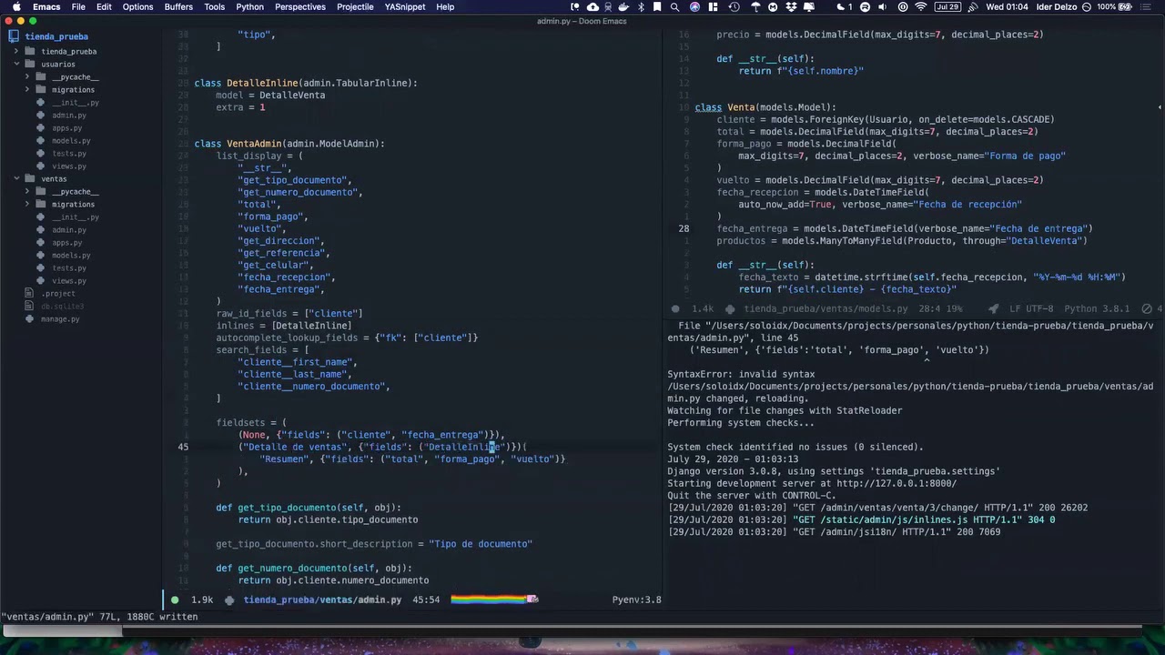 Django A La Volada 10 Ordenar Los Fieldsets Y Poner Un Inline Entre Ellos Youtube
