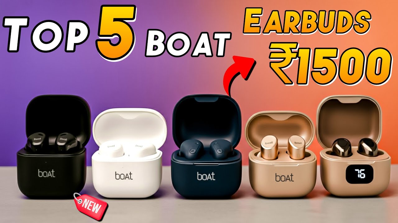 New🔥Top 5 Best Boat Airdopes Under 1500 In 2026⚡Best Boat Earbuds Under ...