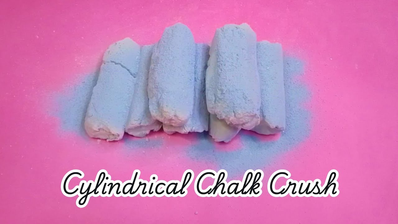 Blue Cylinders Chalk Crush | Gym Chalk Crushing | Satisfying Sounds ...