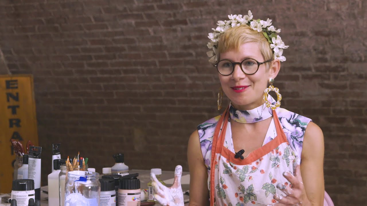 Mixed Media with Kerry Lemon using System3 Acrylic - YouTube