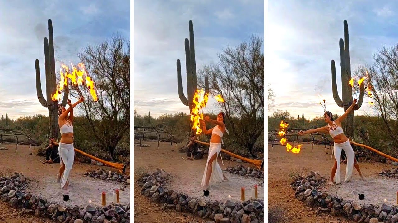 Fire Dancing in Ashes || ceremonial performance with Machu Didgeridoos ...