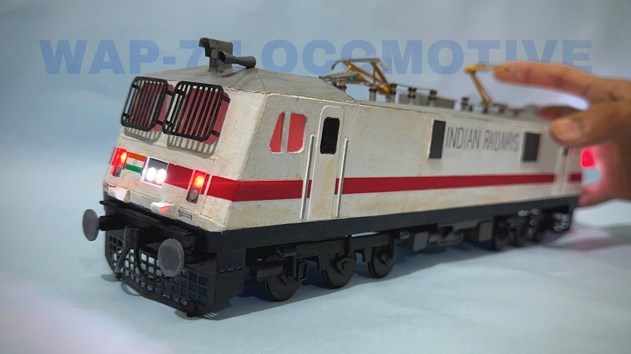 WAP 7 LOCOMOTIVE - Making hyper realistic train model with cardboard ...