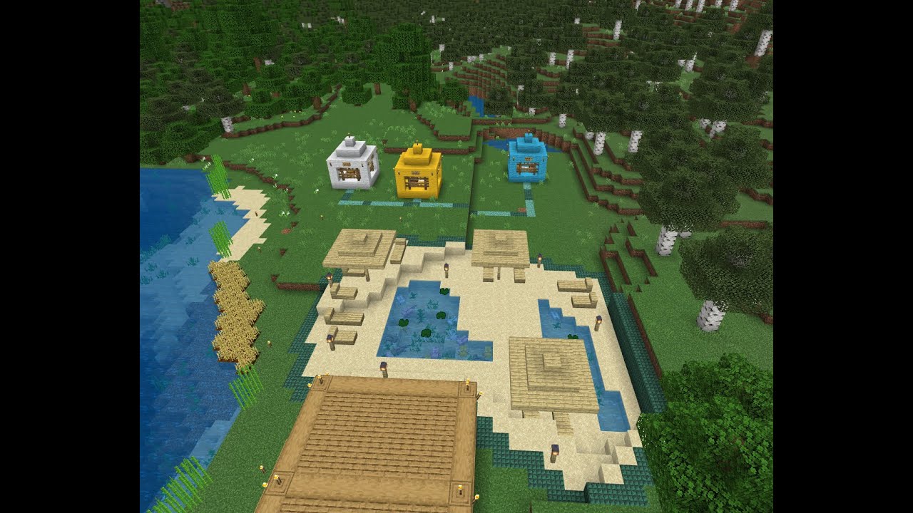 Gram w Minecraft. Nowa PLAŻA i TARGI na WAKACJACH! #74 - YouTube