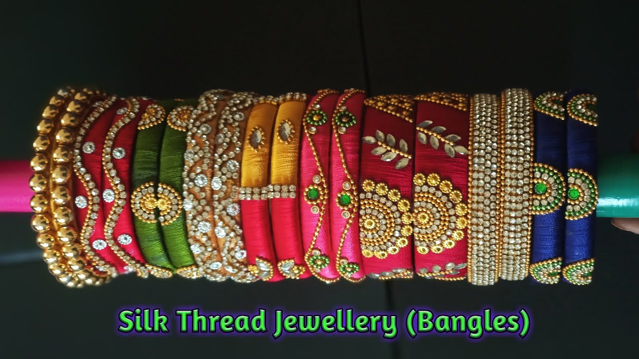 Silk Thread Jewellery Making (Bangles) - YouTube
