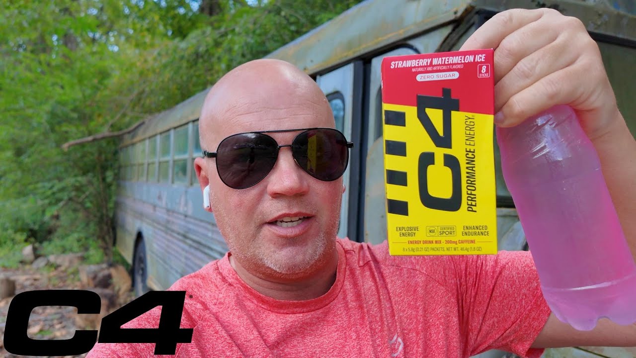 C4 Energy Powder Mix Strawberry Watermelon Ice Packets Review - YouTube