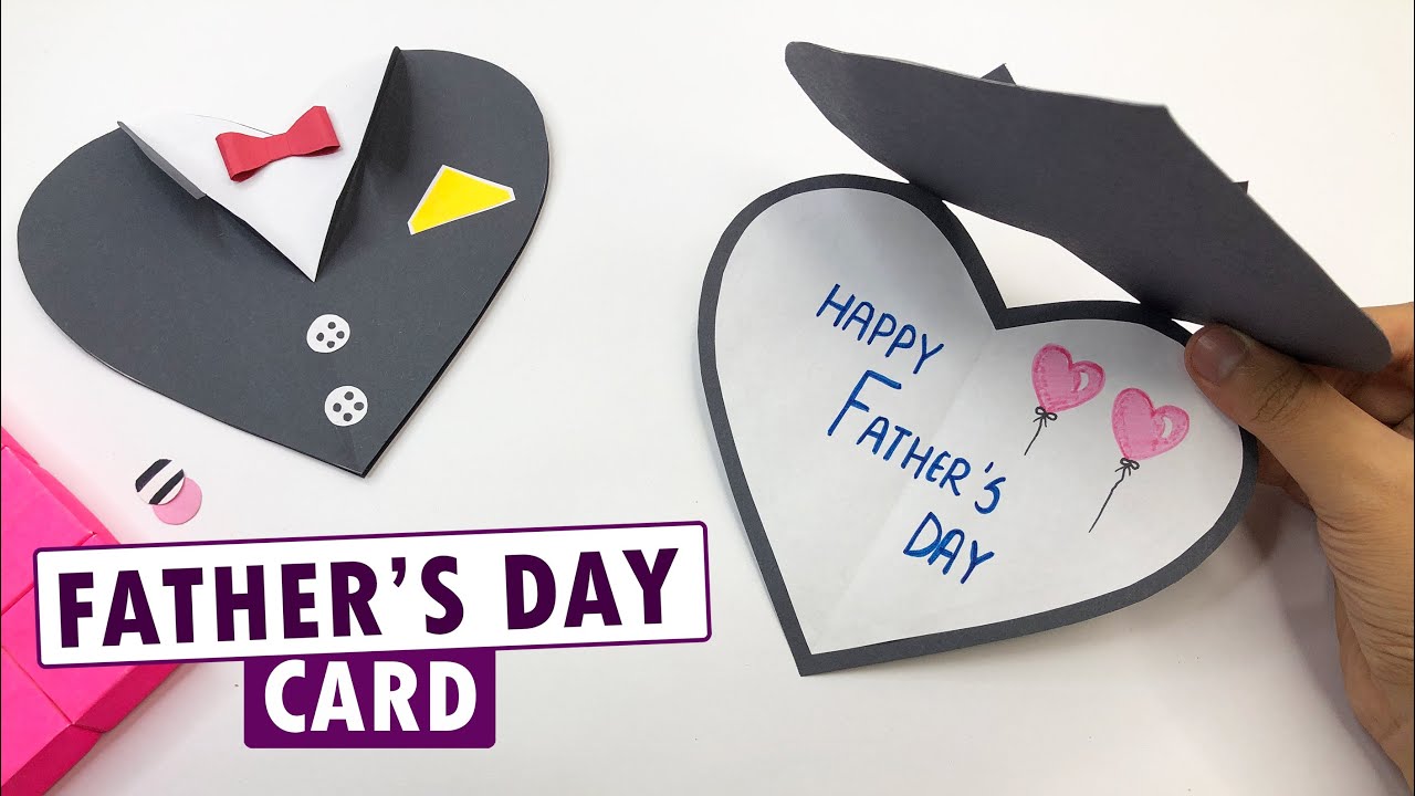 Easy diy father’s day card tutorial - handmade paper craft gift idea 💖 ...
