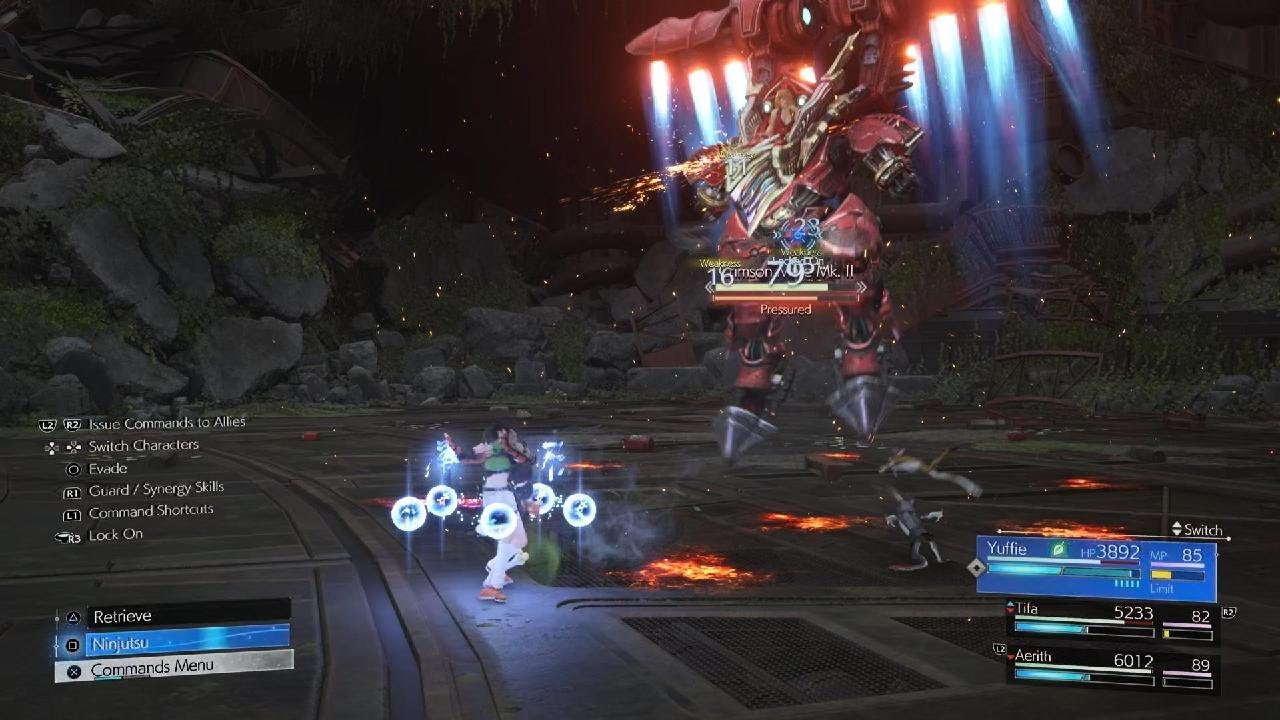 FF7RB: Yuffie vs Custom Valkyrie Hard Mode Single Character Challenge - YouTube