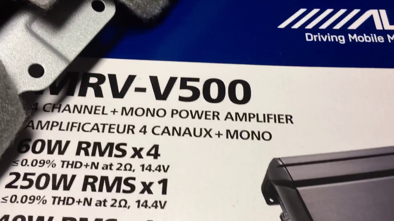 alpine mrv-v500 5 channel amp work in progress - YouTube