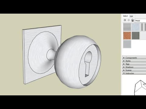 Make a door knob in sketchup #sketchuptips #doorknob #civilengineering ...