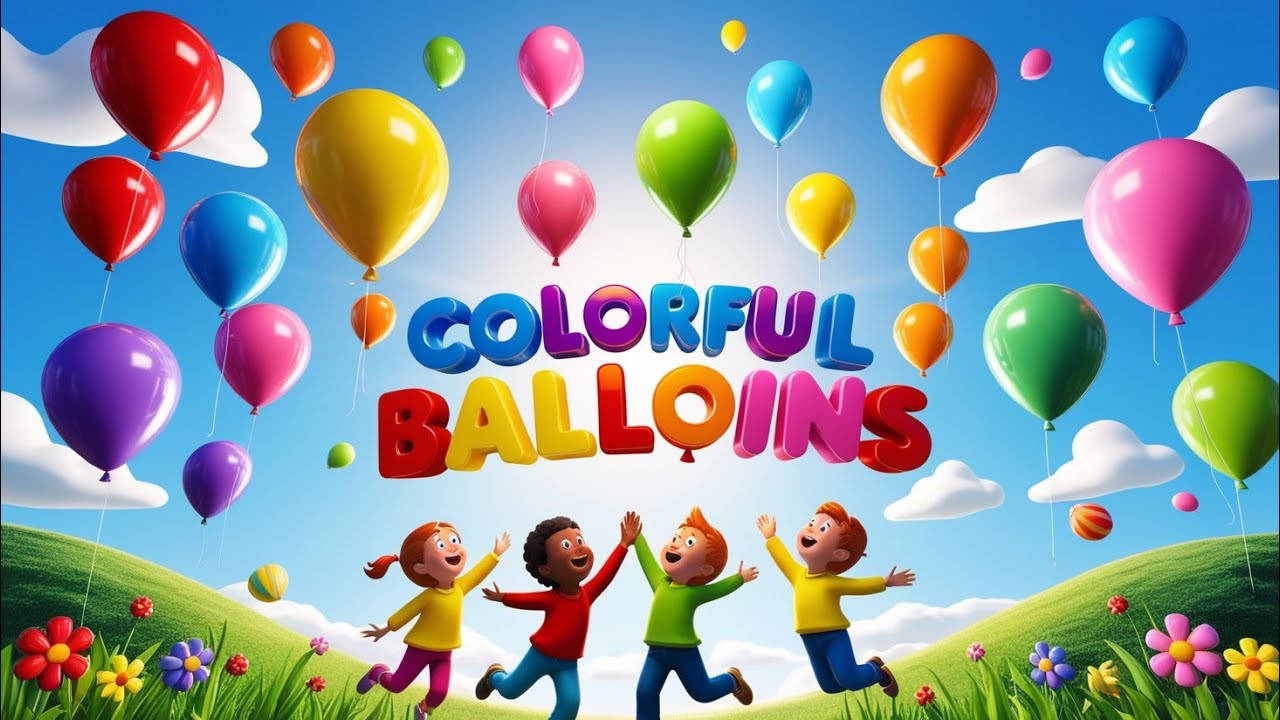 “🎈Sing Along to the Most Colorful Balloon Song! 🎵 Fun & Playful Nursery ...