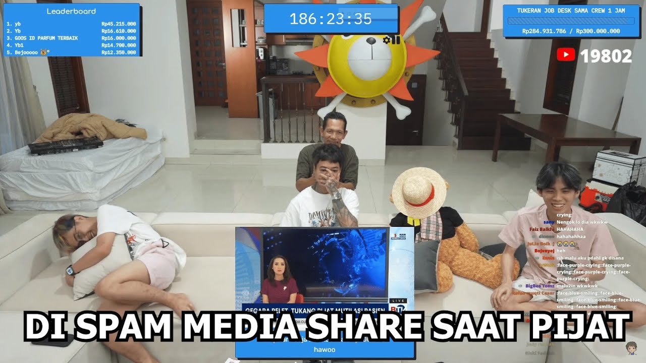 MOMENT REZA ARAP DI SPAM MEDIA SHARE SAAT TUKANG PIJIT DATANG - YouTube