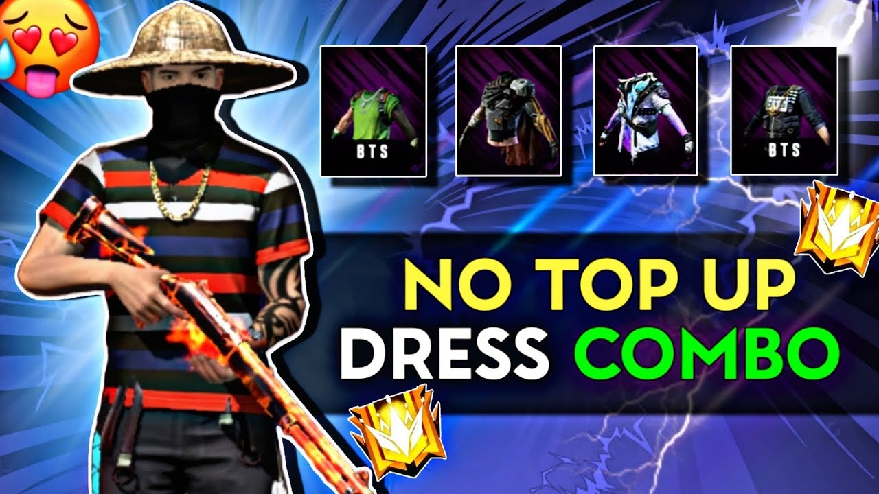 NO TOP UP DRESS COMBINATION 😍| FF BEST DRESS COMBINATION NO TOP UP🔥 ...