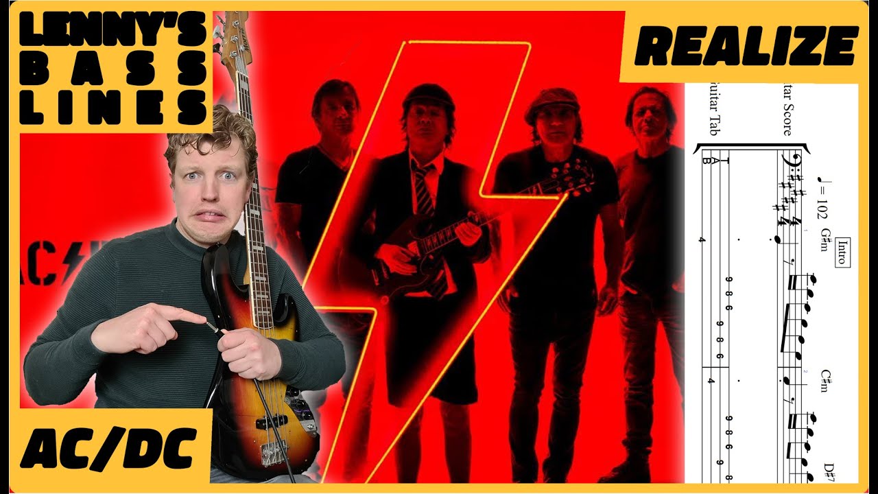 AC/DC - Realize - Bass Line - Score - Tabs - Cover - YouTube