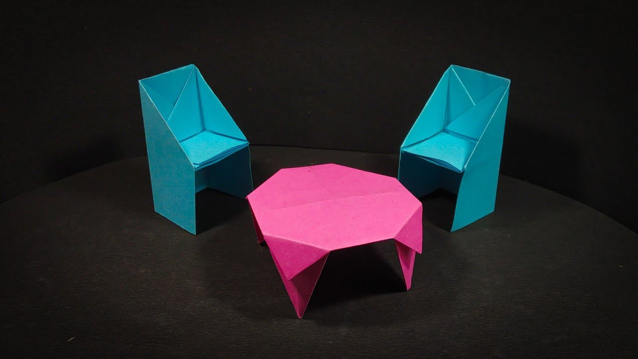 How to make paper table without glue | paper craft||No glue|DIY - YouTube