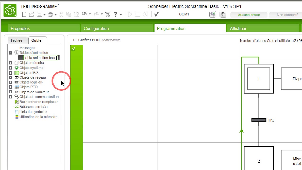 SOMACHINE 11 CREER UNE TABLE D'ANIMATION - YouTube
