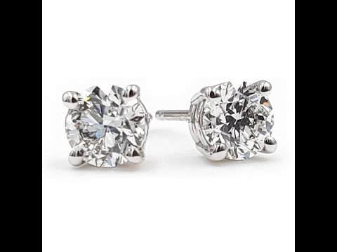 0.97 Ct. T.W. Diamond Stud Earrings, E-F, SI1-SI2