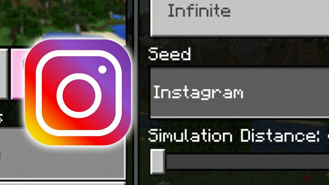 Instagram In Minecraft! (Minecraft PE Instagram Seed) - YouTube