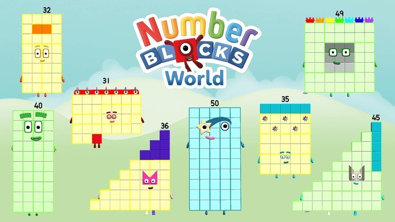 Numberblocks World #4 - Meet Numberblocks 31-50 and Learn How to Trace ...