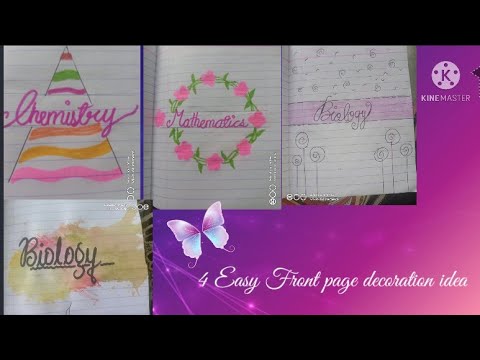 4 DIY front page decoration idea || Page decoration|| page decor ...